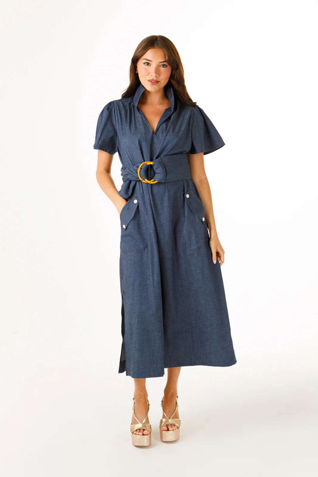 Gretchen-Stretch Denim Dress – Blue Moon Clothier