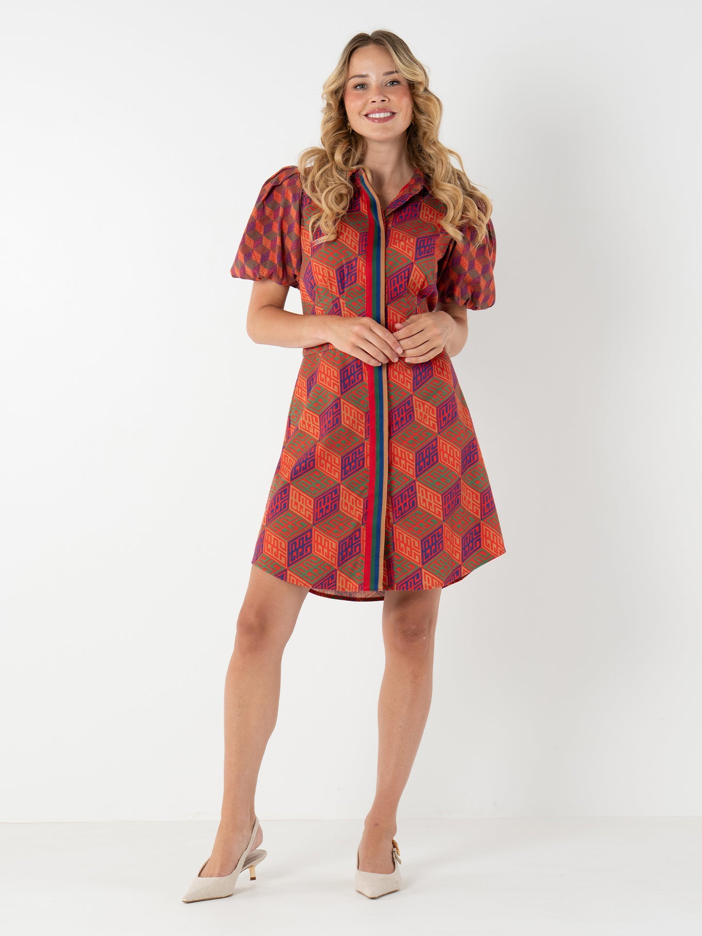 Britt Dress - Vintage Monogram – Blue Moon Clothier