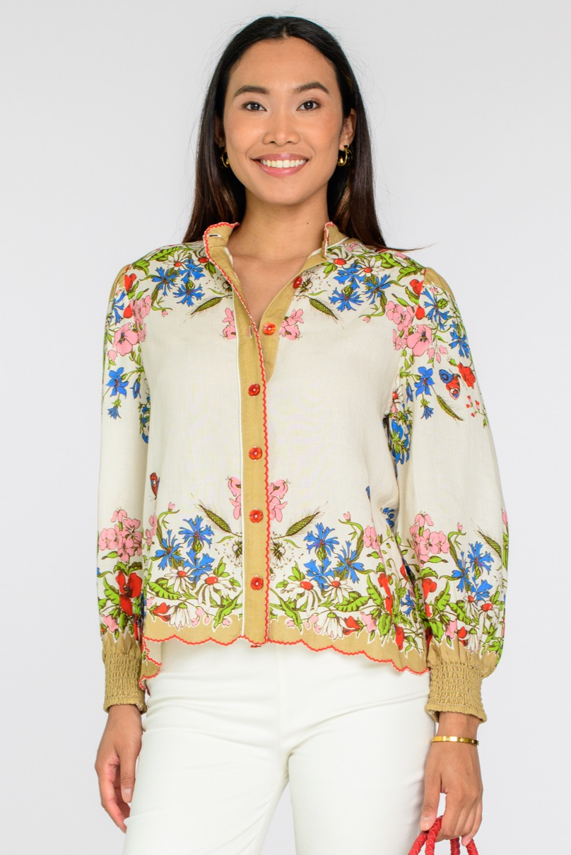 Emily Top - Butterfly Garden – Blue Moon Clothier
